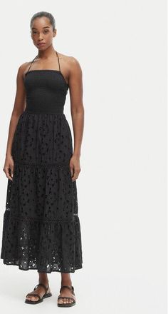 iconique Sommerkleid Sirya IC26-007 Schwarz Regular Fit