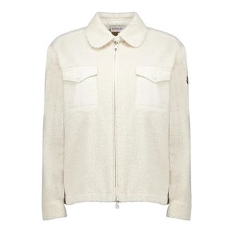 Moncler Veste Teddy Zip-Up - Femme - Sport - Blanc - Taille: 38 FR