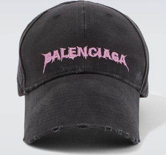 Balenciaga Casquette en denim &agrave; logo