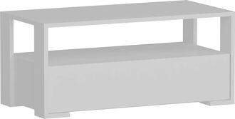 Moebel17 3893 Balina Couchtisch Beistelltisch Wohnzimmertisch Sofatisch Kaffeetisch, Möbelstück für Wohnzimmer, große Ablagefläche, 2 Stauräume mit Türen, Holz