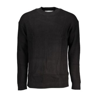 Calvin Klein Homme, Pulls, Noir, Taille: L Pull en coton &agrave; col montant brod&eacute;