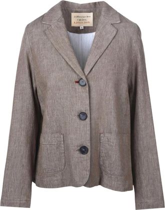 Alessia Santi Femme, Vestes, Brun, Taille: 38 FR Veste en Velours avec Col en V