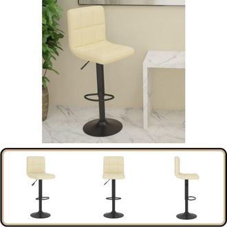 vidaXL vidaXL Barhocker Creme Stoff