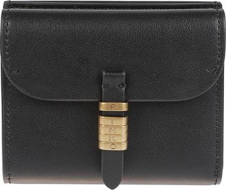 Pinko Pinko, Femme, Accessoires, Noir, Taille: ONE Size Saddle Wallet