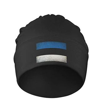Generic Femme Homme Bonnets Tricot&eacute; Drapeau Estonien Dr&ocirc;le Bonnets De Ski Classique Bonnet dhiver Mode Hiver Chapeaux pour Ski Patinage Hiver