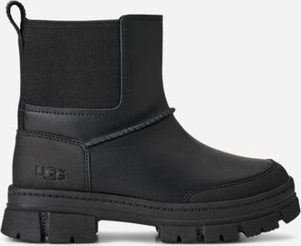 UGG Ashton Weatherized Chelsea Boot f&uuml;r Kinder in Black, Gr&ouml;&szlig;e Leder