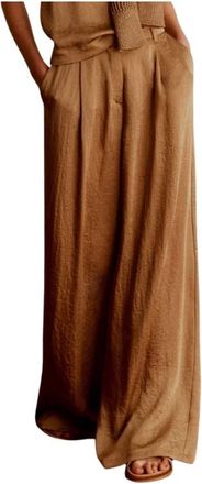 Marella Femme, Pantalons, Brun, Taille: 36 FR Pantalon large