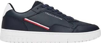 Tommy Hilfiger Baskets Cuvette Homme Basket Core Stripes Basses, Bleu (Desert Sky), 42