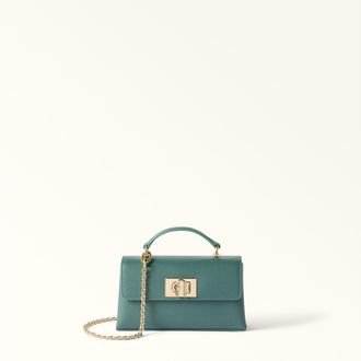 Furla 1927 Mini-tasche M Edera Green Gr&uuml;n Strukturiertes Leder Damen