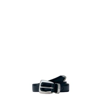 Khaite Glatter Lederg&uuml;rtel mit Silber-Hardware - - Accessories - Damen - Schwarzk - 90 CM