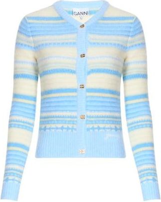 Ganni Cardigan &agrave; rayures en laine