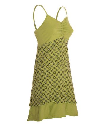 vishes Sommerkleid Damen Babydoll Spaghettitr&auml;ger bedruckt Baumwolle Alternative Mode, Boho, Hippie, Ethno, Festival