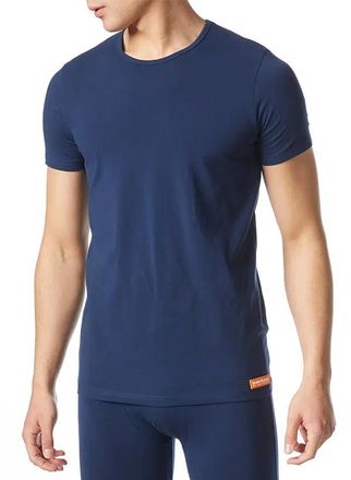 Bruno Banani Herren T-Shirt blau Baumwolle & Mix unifarben