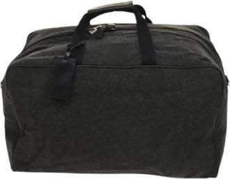 Prada unisex, Pre-owned, Gris, Taille: ONE Size Sac Week-end en Laine Pre-owned