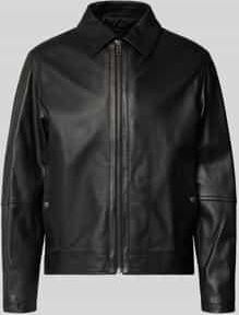 Boss Orange by Hugo Boss Regular Fit Lederjacke aus echtem Schafsleder Modell JOGEAR