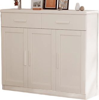 Generic Schuhschrank Schuhregal mit Massivholzrahmen Schubladenaufbewahrung Verdickter Laminatboden Leise Schienen Schuhaufbewahrung für Wohnzimmer, Eingangsb