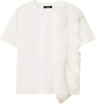 Twinset Femme, Tops, Blanc, Taille: 42 FR T-shirt Collezione Actitude