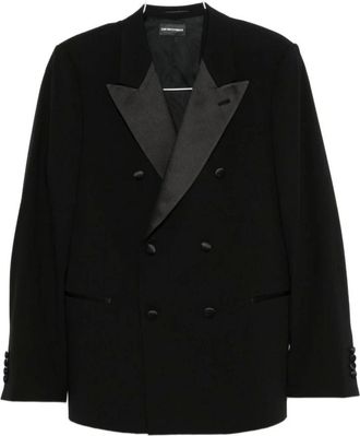 Emporio Armani Homme, Vestes, Noir, Taille: L Veste de smoking crois&eacute;e