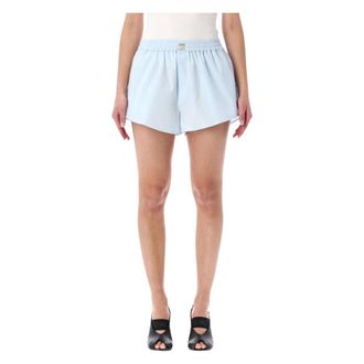 Maison Margiela Femme, Shorts, Bleu, Taille: 38 FR Poplin Shorts