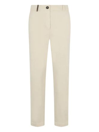 PESERICO pantalon &agrave; boutons zipp&eacute;s - Tons neutres