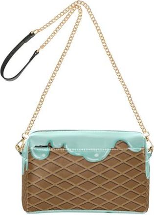 HMZXZ Sacs à bandoulière en cuir à la menthe pour femme, petits sacs à main à bandoulière, biscuits