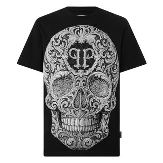 Philipp Plein Homme, Tops, Noir, Taille: XL T-Chemises