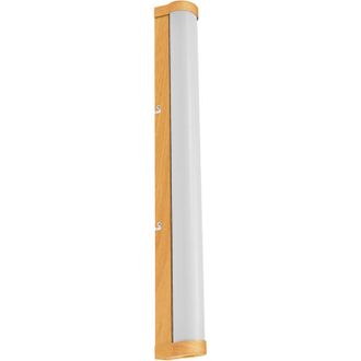 Osram Applique/luminaire led de miroir orbis Tube, verre d&eacute;poli/d&eacute;cor bois 12W 1200lm 3000/4000K gradable par interrupteur mural, 60 cm de diam