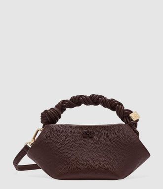 Ganni Sac Mini Bou Grained Chicory Coffee
