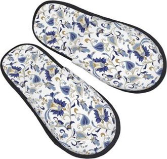 Generic Hiver Pantoufles Blue Pai-Sley Unisexe Accueil Pantoufles Peluche Chausson Hotel Pour Femmes Spa Automne L