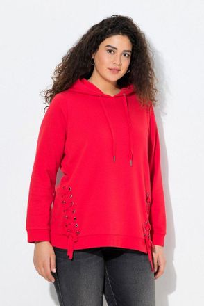 Ulla Popken Sweatshirt Hoodie Zierschn&uuml;rung Kapuze Langarm