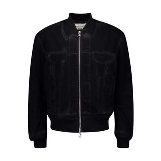 Alexander McQueen Illusionsdruck Bomberjacke - - Jackets - Herren - Schwarzk - M