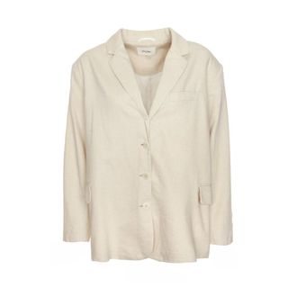 American Vintage Femme, Vestes, Beige, Taille: 40/42 FR Blazer Classique avec Revers Large