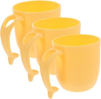 Valiclud 3 Stück Teiliges Delfin Form Mundspülbecher aus Robustem Kunststoff Leicht und Verschleißfest Praktische Reisebecher für Zahnreinigung und Mundwasser 