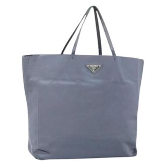 Prada Pre-owned Satin Tote Bag - - Pre-owned - Damen - Blau - ONE SIZE