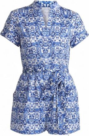 Alice & Olivia Lucy Romper - Femme - Combinaisons et Ensembles - Bleu - Taille: 34 FR