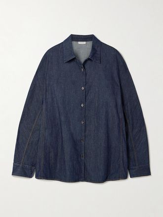 Dries Van Noten Oversized-jeanshemd - Blau