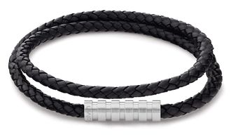 Calvin Klein Lederarmband f&uuml;r Herren Kollektion WRAPPED & BRAIDED Schwarz - 35000093