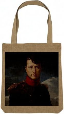 Fabulous Sac Shopping Tote Bag Aspect Lin - Napoleon Bonaparte Empereur Francais Portrait Peinture - Sac de Courses Toile Epaisse 360g Beige Naturel Cabas Port