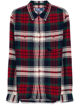 Polo Ralph Lauren chemise &agrave; motif tartan - Vert
