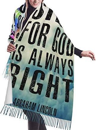 Generic &Eacute;charpes Douces &Agrave; Pompons, Ch&acirc;les, &Eacute;toles, Citations Religieuses Et Inspirantes Sur Dieu, 04 Robes, Accessoires Pour Femmes Echarpe Cadeau Classique G