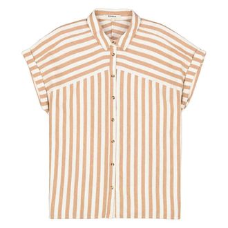 Garcia Garcia Damen Shirt Short Sleeve Bluse, Off White, Small