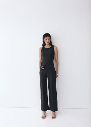 Mango Combinaison avec appliqu&eacute; en r&eacute;sine noir - Femme - XXS - MANGO