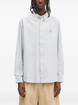 Human Made t-shirt rayé à logo coeur - Bleu