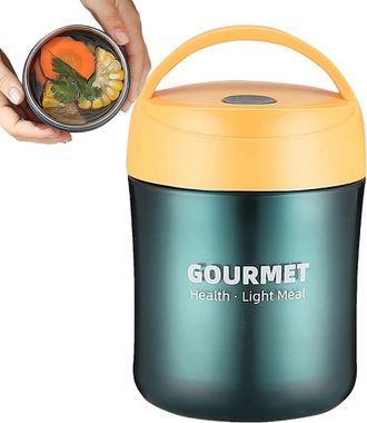 Generic Isolierter Suppenbehälter - 500 Ml Isolierte Edelstahl-Lunchboxen, Warmhaltebehälter Für Heiße Oder Kalte Speisen | Suppen, Flüssigkeiten, Behälter Fü