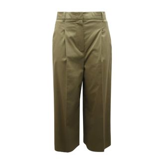 Max Mara Femme, Pantalons, Vert, Taille: 38 FR Ribera Cropped Pantalons