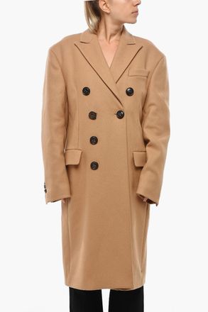 Dsquared2 Zweireihiger Mantel DEANA mit einem Schlitz und lanzettf&ouml;rmigem Revers Dsquared2
