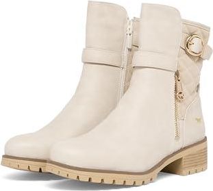 Mustang Jeans Bottes Femme 1435-601, Pointure:40 EU, La Couleur:Blanc