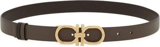Ferragamo ceinture Gancini à design réversible - Marron