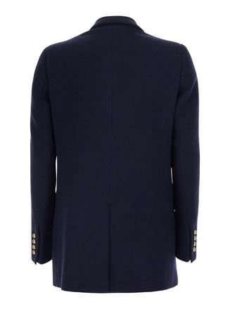 Blaz&eacute; Milano Womens Double-Breasted Jacket Resolute Blue Cotton Blazers
