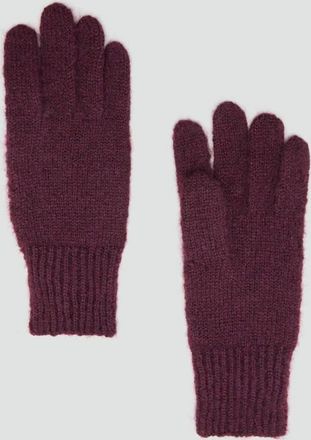 Mango Gants en maille unis bordeaux - Femme - Taille unique - MANGO